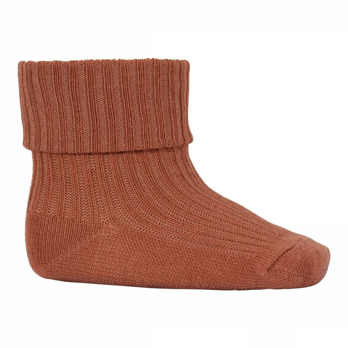 MP Denmark: Cotton rib baby socks - Copper Brown – Acorn & Pip