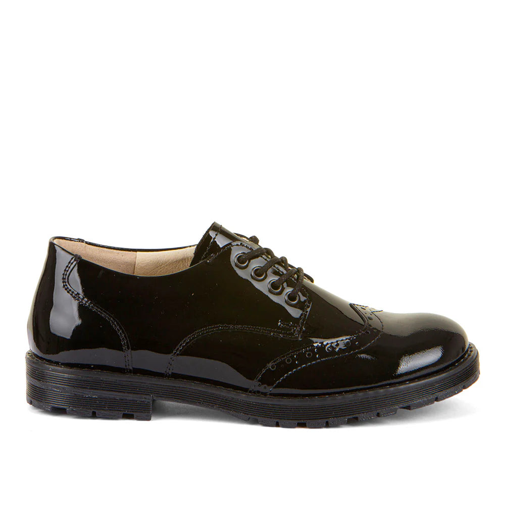 Froddo: Charlie Lace-up School Shoes - Black Patent Leather – Acorn & Pip