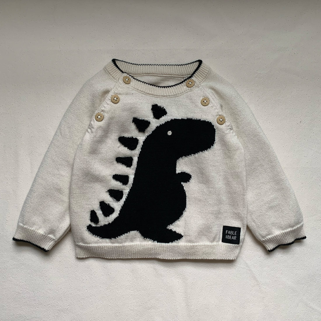 Fable & Bear: Dinosaur Kids Knitted Jumper - Baby & Toddler Knitted ...