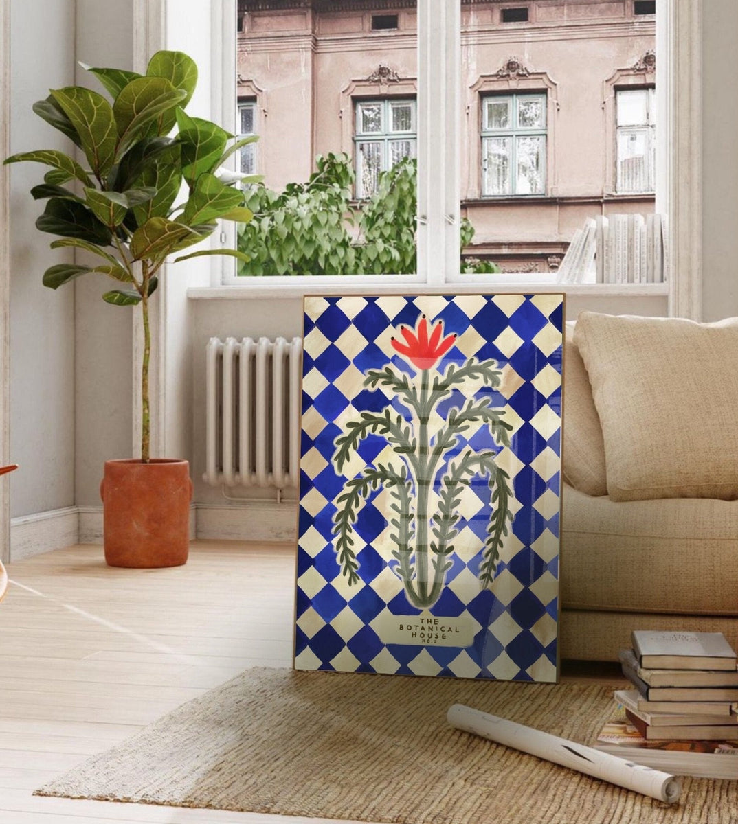 Kate Fox Design: Botanical House A3 Print – Acorn & Pip