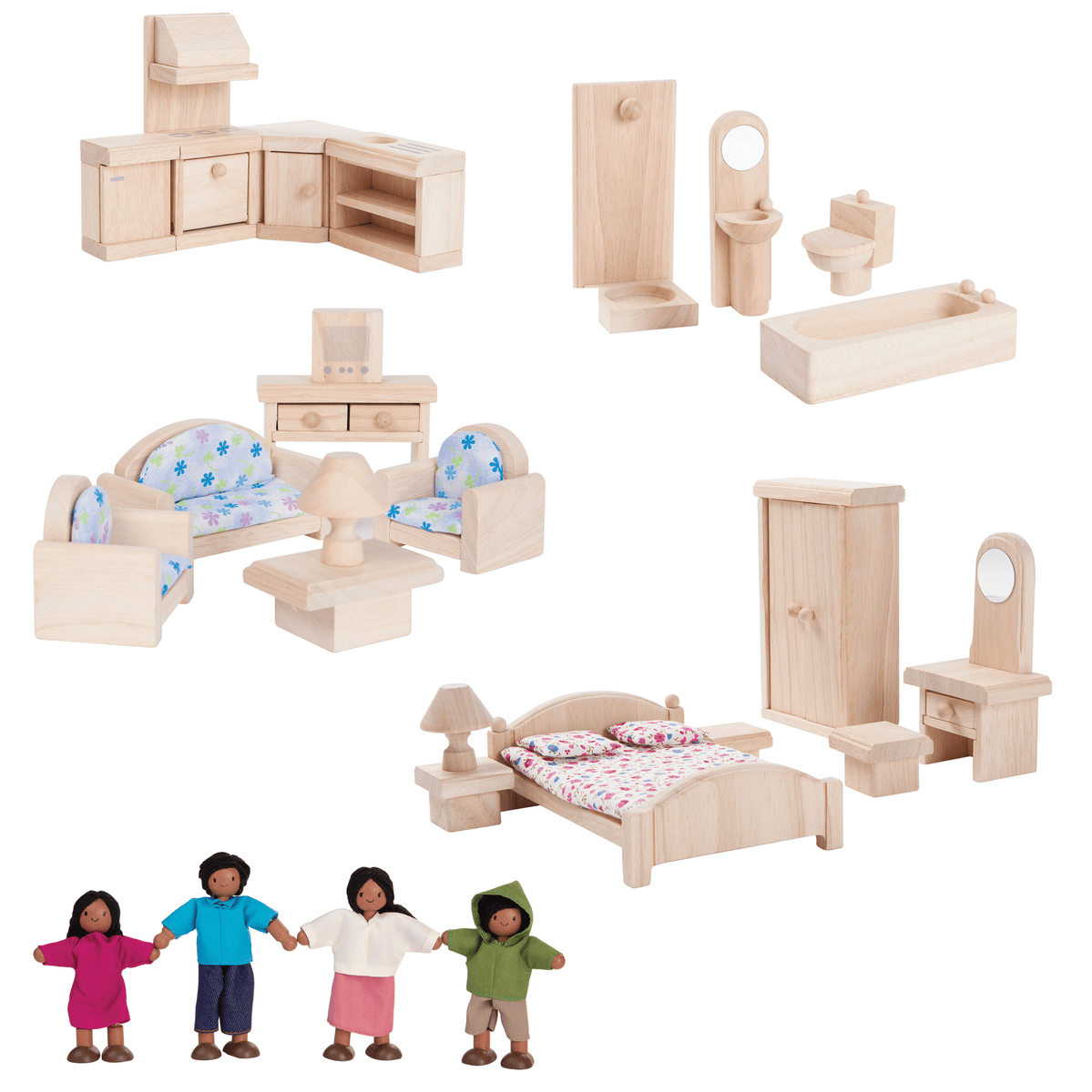 PlanToys Rooms and Family Pack 1 – Acorn & Pip
