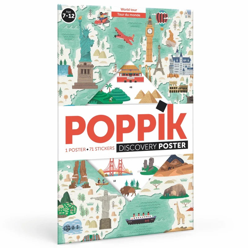 Poppik: Discovery Sticker Poster - World Tour – Acorn & Pip