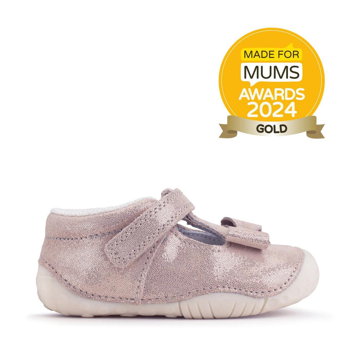 Start-Rite: Wriggle Pale Gold Glitter Pre-Walker – Acorn & Pip