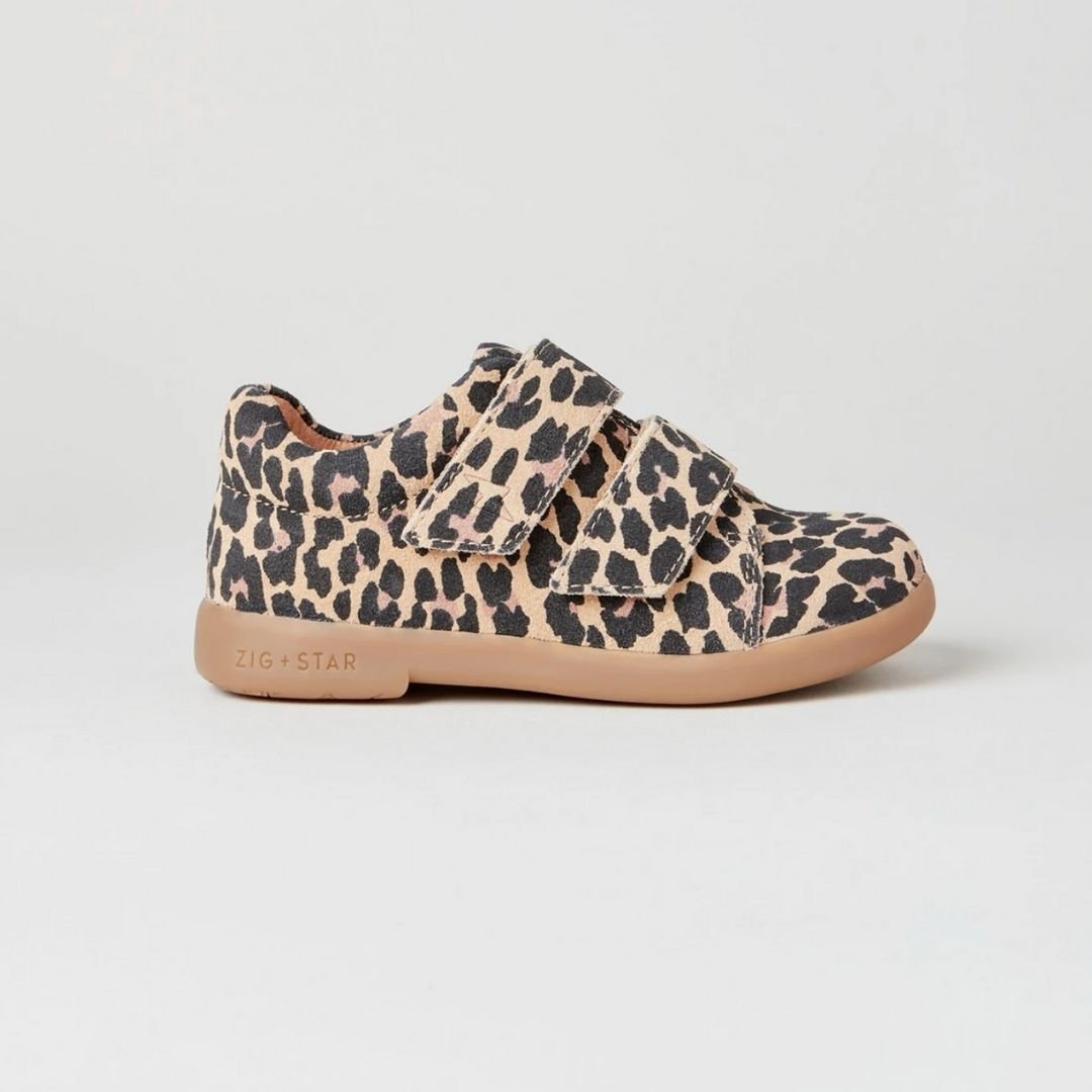 Zig + Star: Atomic Natural Animal Double Velcro Shoe – Acorn & Pip